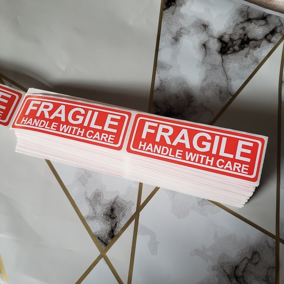 Office | 12 Fragile Handle With Care 1x3 Stickers | Poshmark
